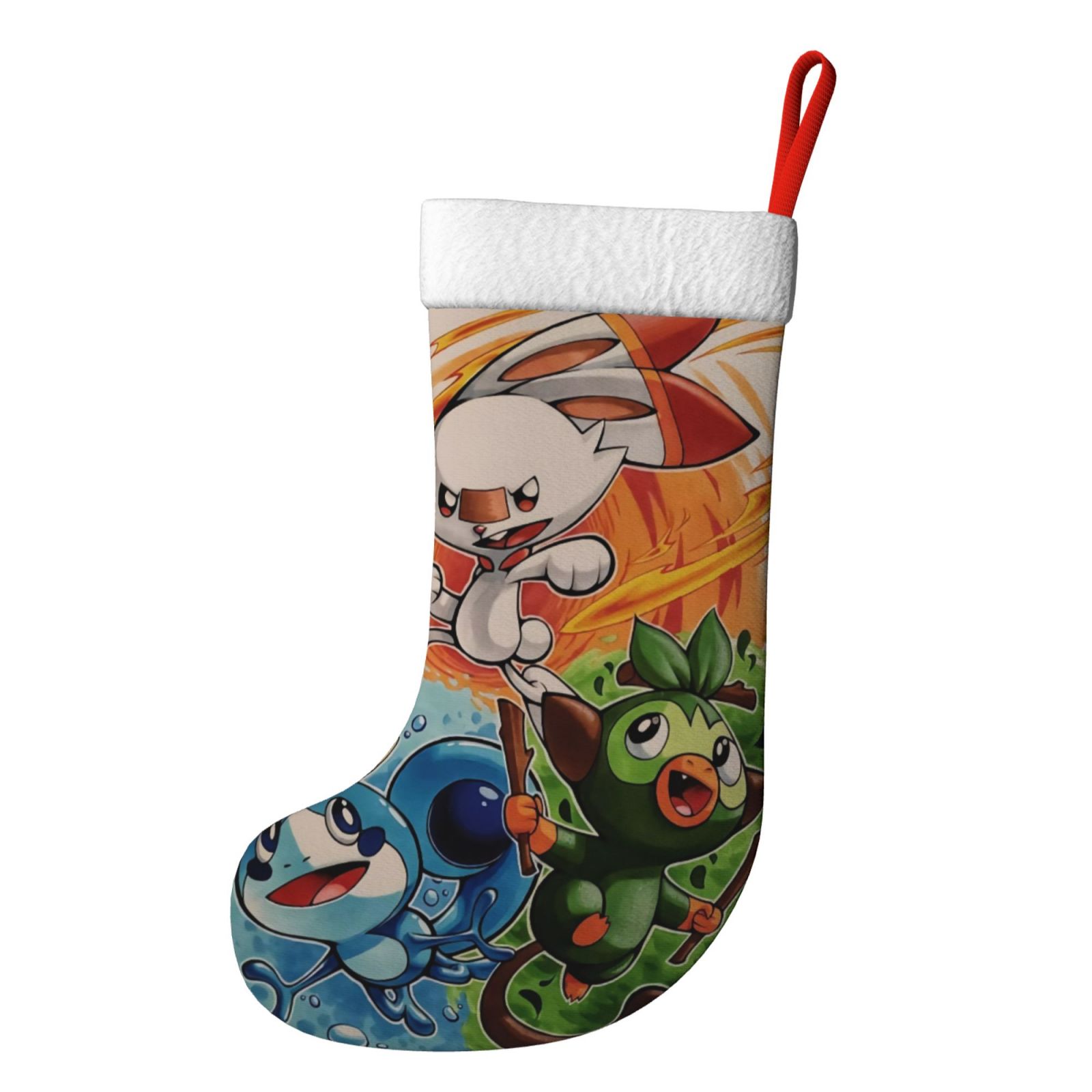 Scorbunny Pokemon Xmas Stocking For Tree Holiday Fireplace Family Decor ...