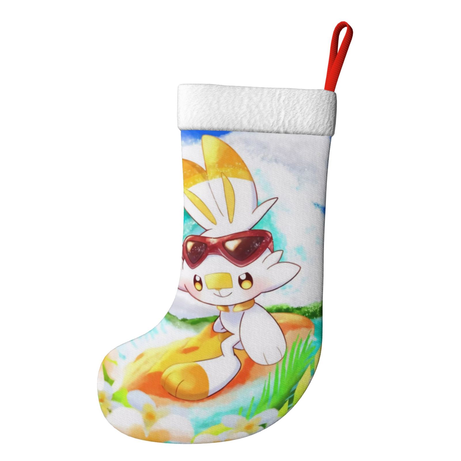 Scorbunny Pokemon Xmas Stocking For Tree Holiday Fireplace Family Decor ...
