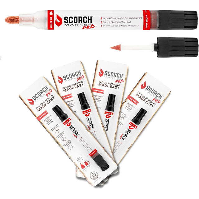 Scorch Marker Pro, Non Toxic Chemical Wood Burning Pen - Heat Sensitive ...