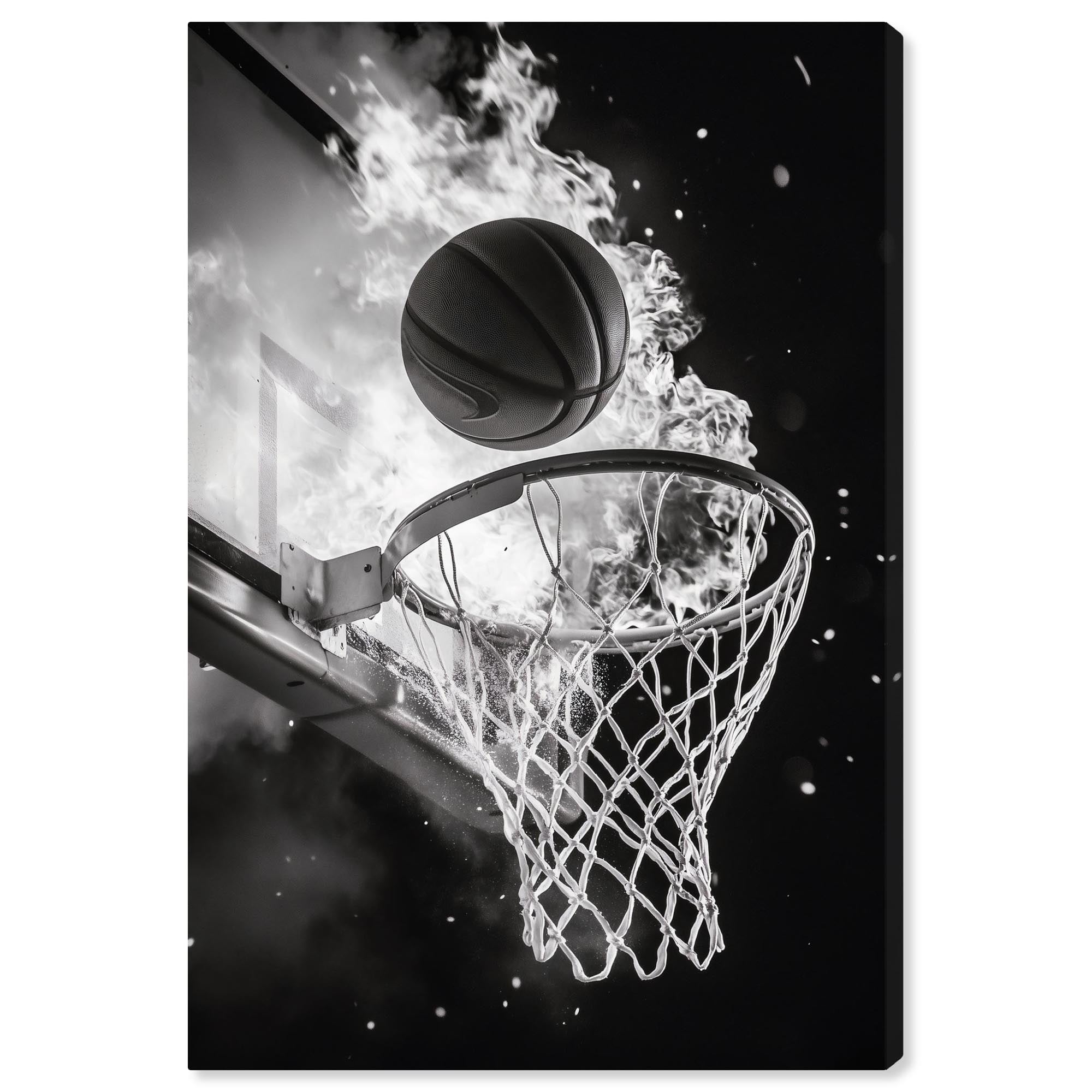 Scorch Some Hoops Canvas Sports Posters by Art Remedy, Gallery Wrapped ...