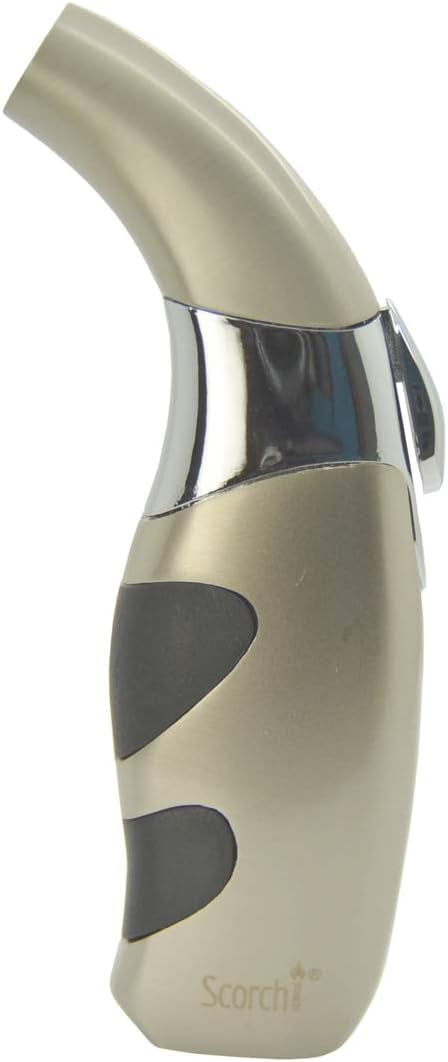 Scorch Torch Butane Satin Finish Stainless Steel Curved Refillable ...