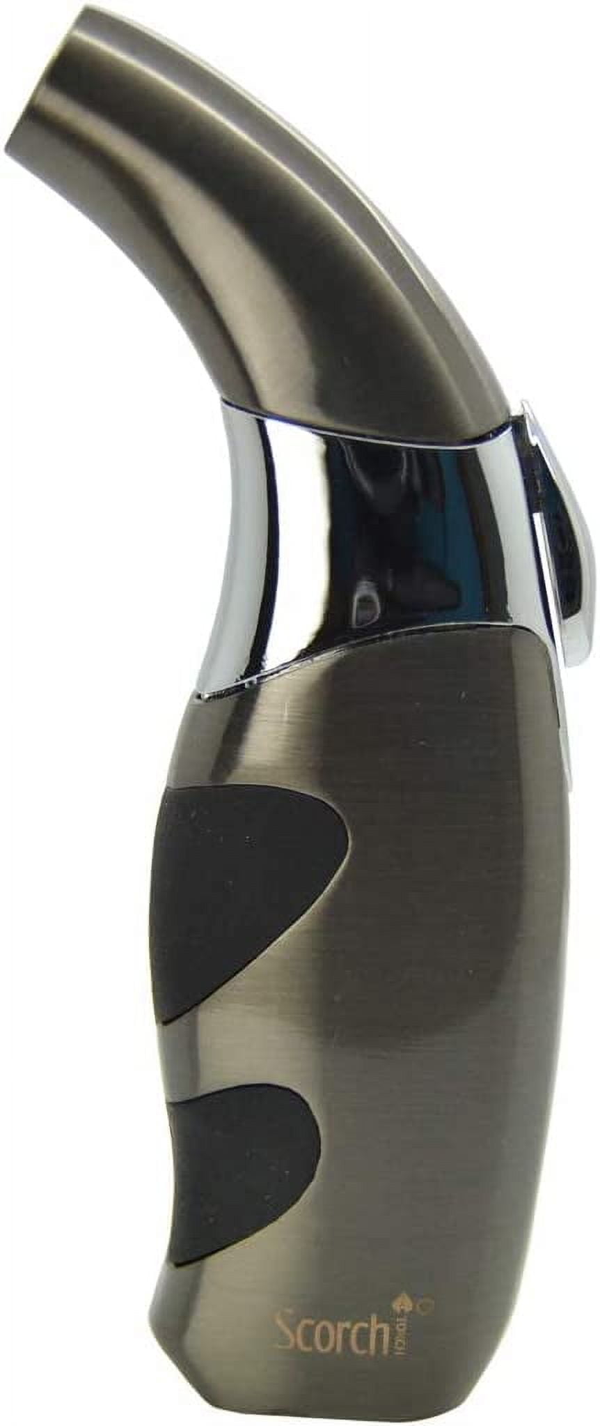 Scorch Torch Butane Satin Finish Stainless Steel Curved Refillable ...