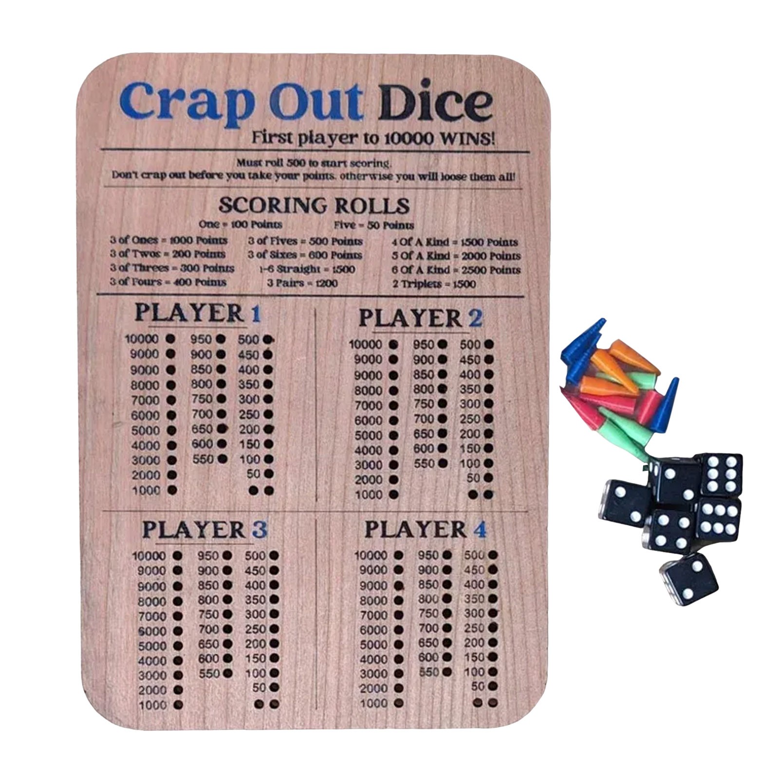 Score Board,2025 New Wooden Scoreboard and Round Tracker with 8 Colored ...