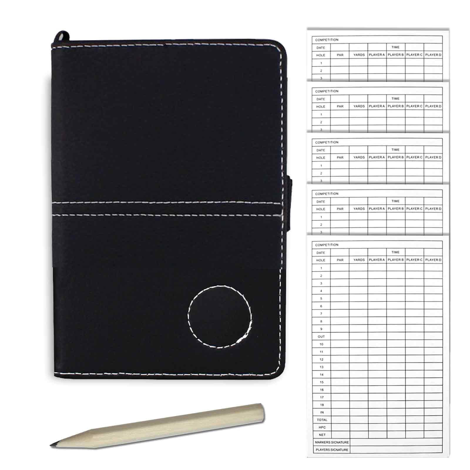 Score Card Holder For Golf, 1pcs Golf Scorecard Holder Leather With ...