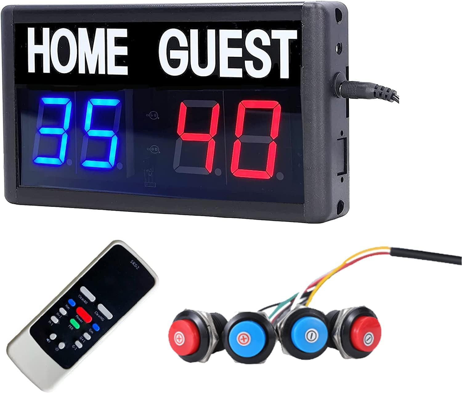 Score Keeper Portable Led Digital Electronic Scoreboard with Remote for ...