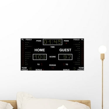 VWAQ Football Scoreboard Wall Sticker - Peel and Stick Sports Decor ...