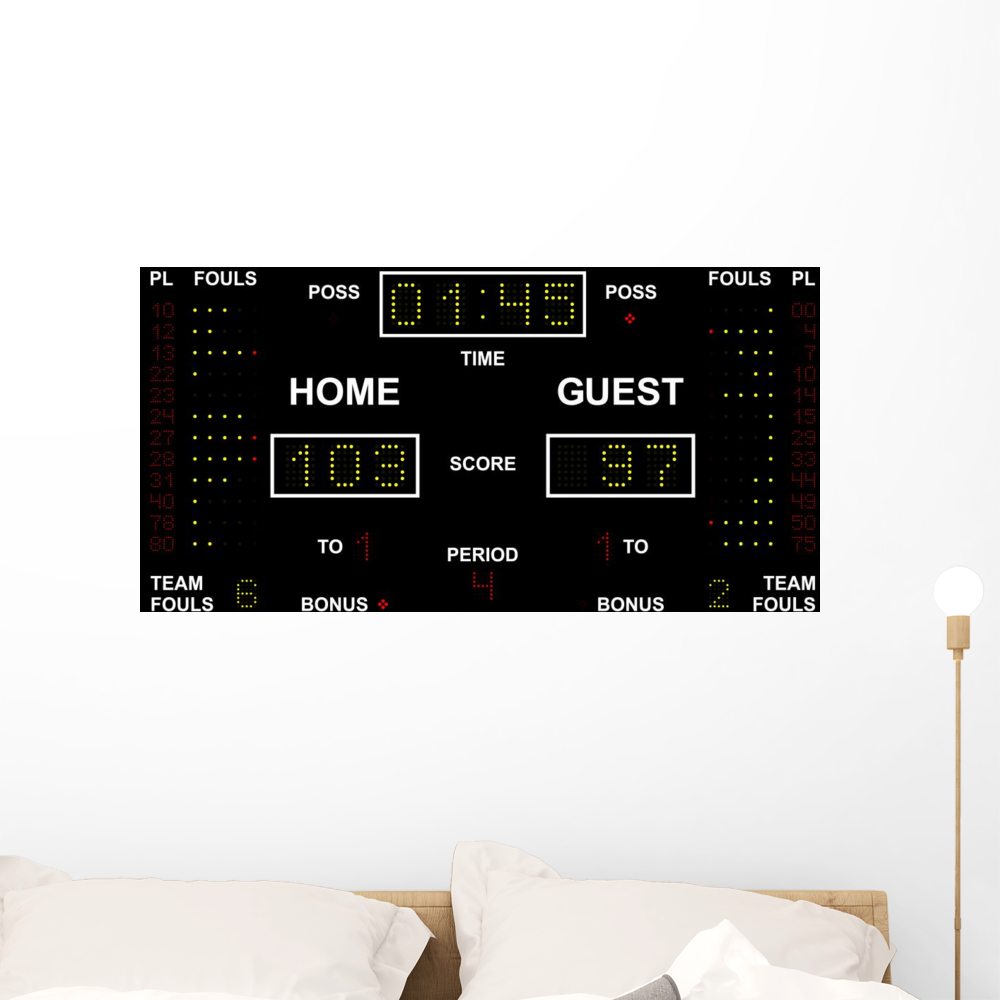 Scoreboard Wall Mural by Wallmonkeys Peel and Stick Graphic (36 in W x ...