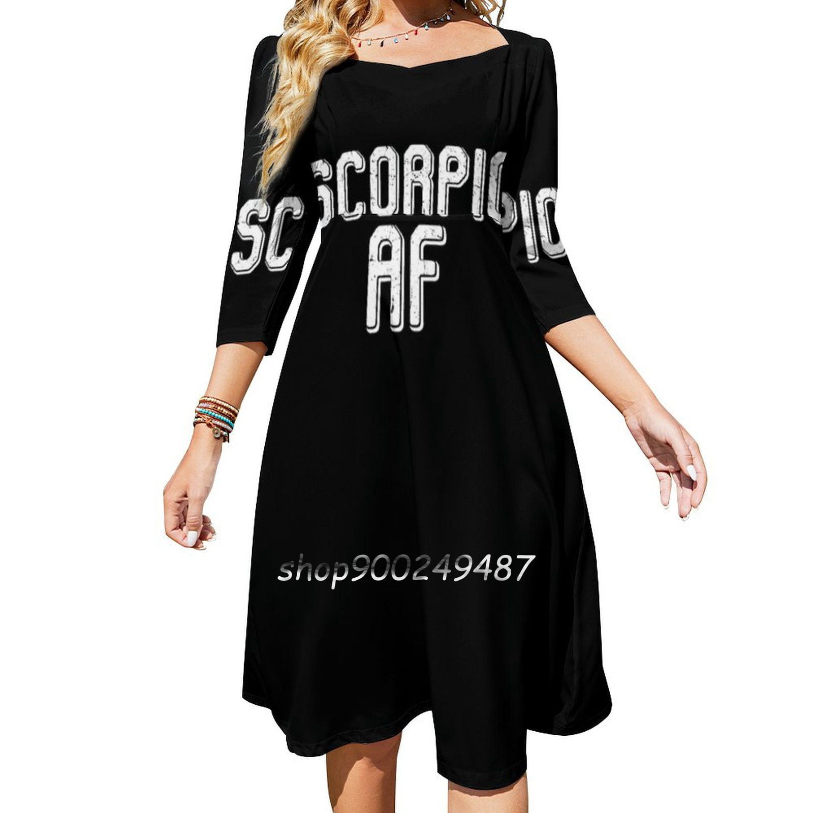 Scorpio Af Born In October November Birthday Scorpio Af Square Neck ...