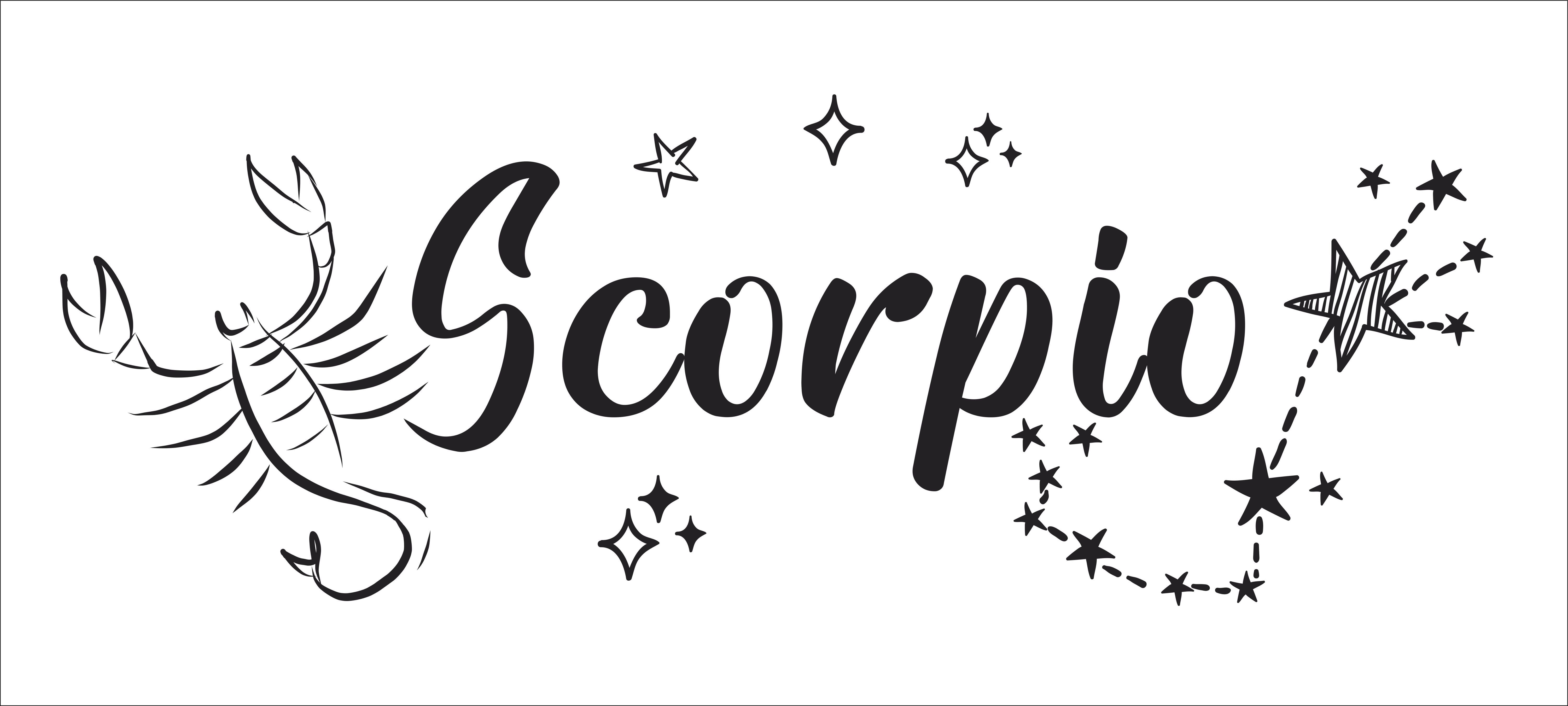 Scorpio Astrological Pattern Wall Decal - Stick And Peel Zodiac Sign ...
