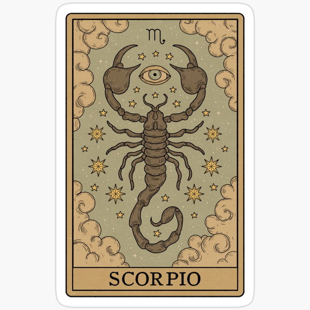 Scorpio Card Sticker Phone Decal Water Bottle Stickers Car Decals ...