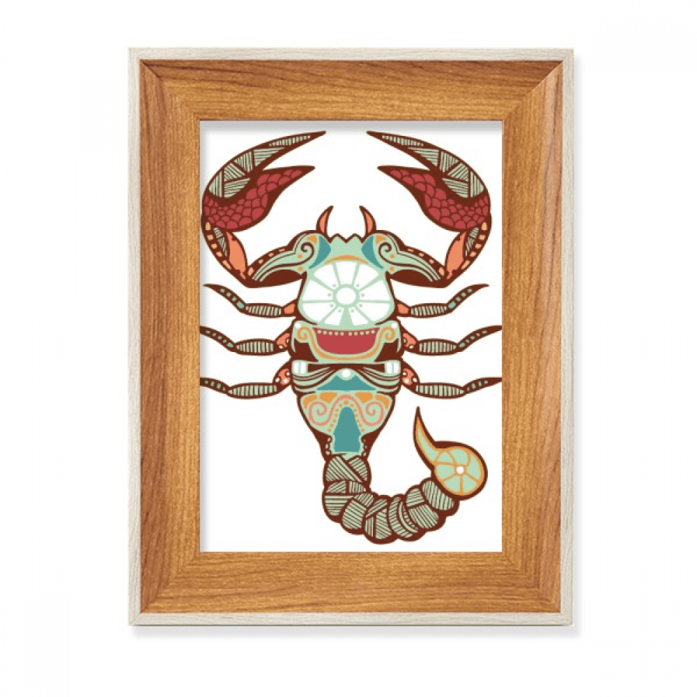 Scorpio Constellation Zodiac Symbol Desktop Wooden Photo Frame Display ...