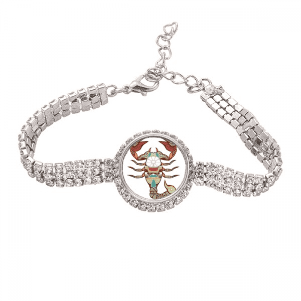 Scorpio Constellation Zodiac Symbol Tennis Chain Anklet Bracelet ...