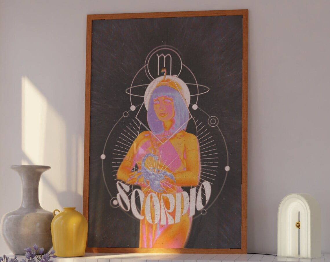 Scorpio Gift, Scorpio Poster, Astrology Poster, Zodiac Poster, Scorpio ...