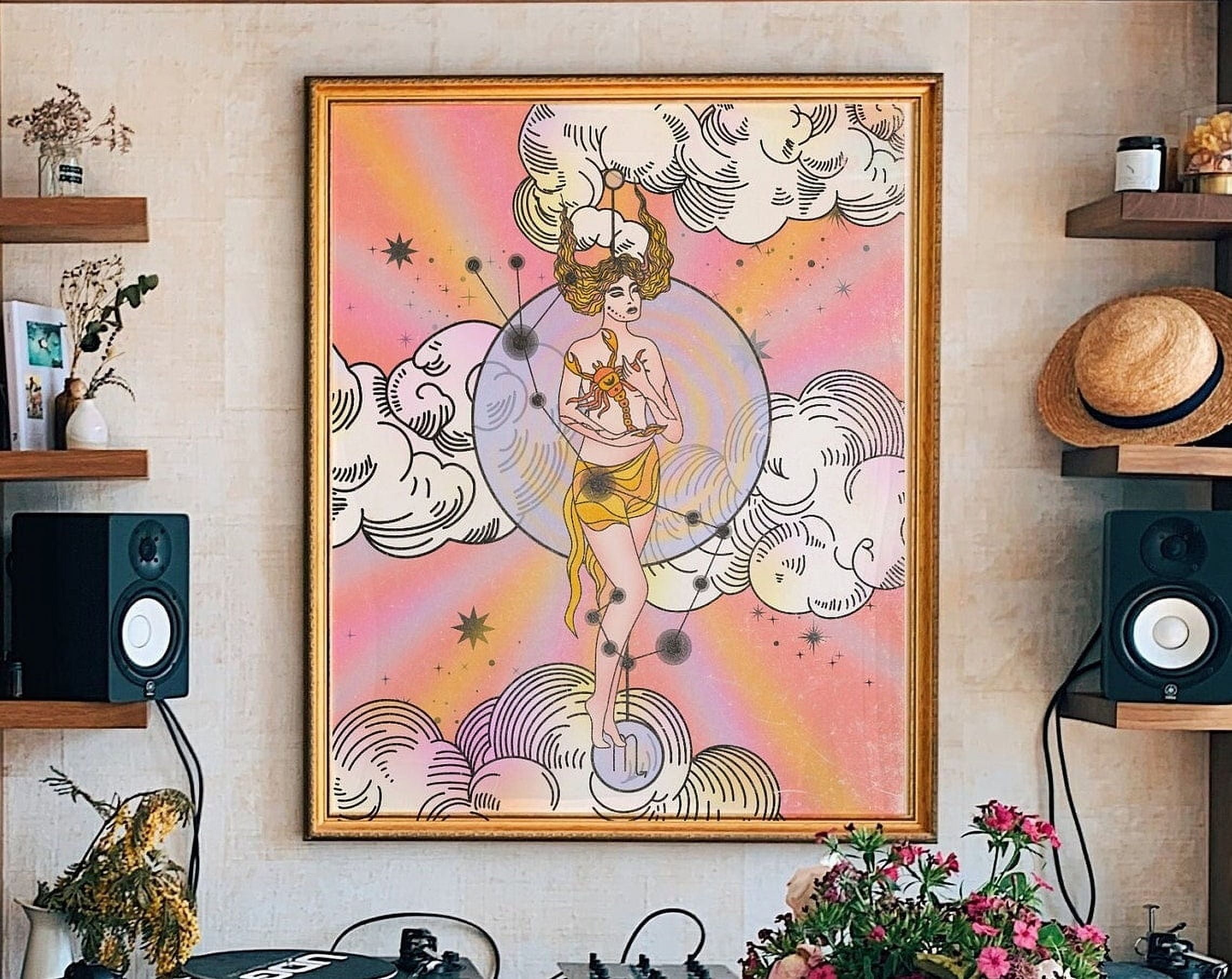 Scorpio Gift, Zodiac Poster, Scorpio Decor, Zodiac Print, Celestial Art ...