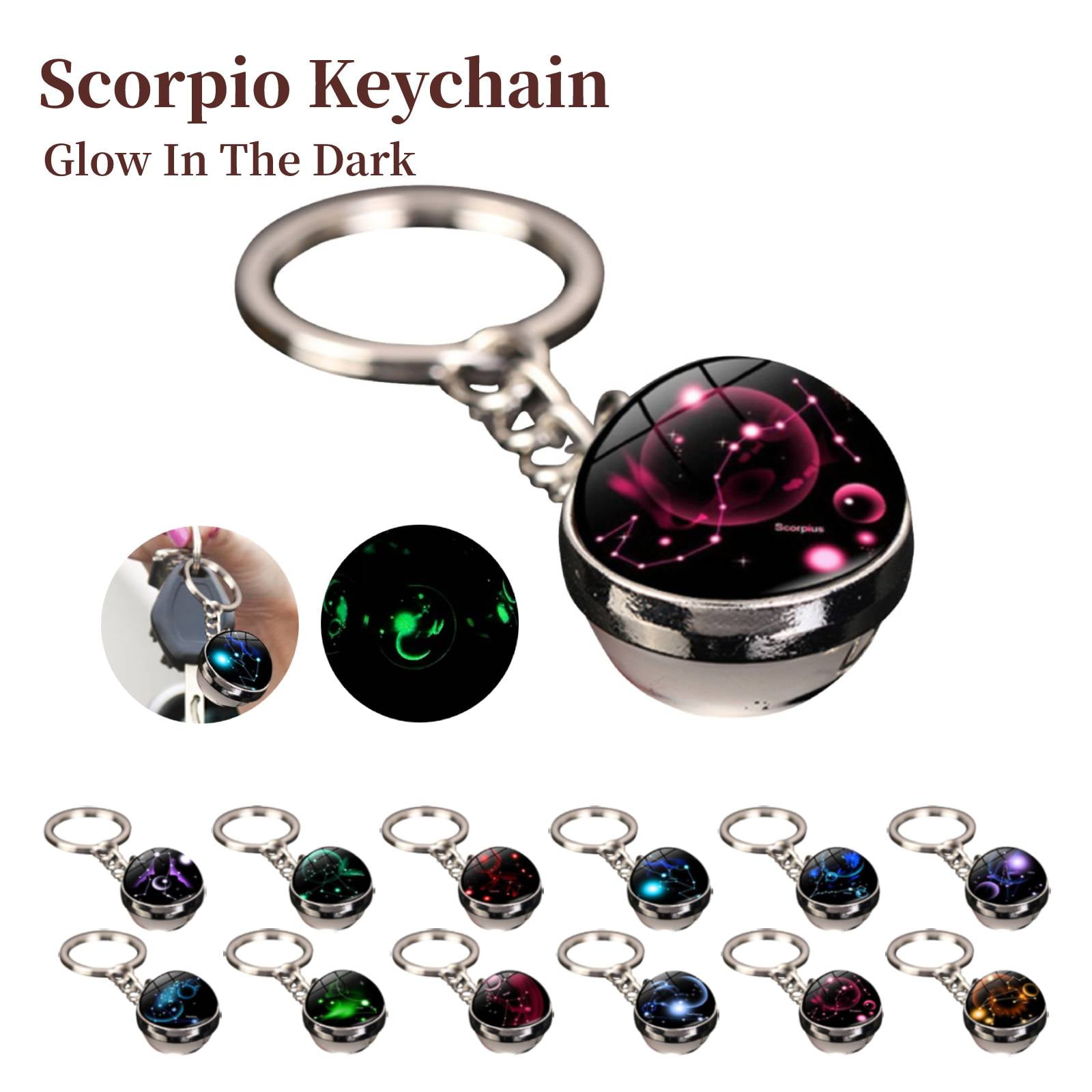 Scorpio Keychains - 12 Constellation Key Chains Men Keychain Key ...