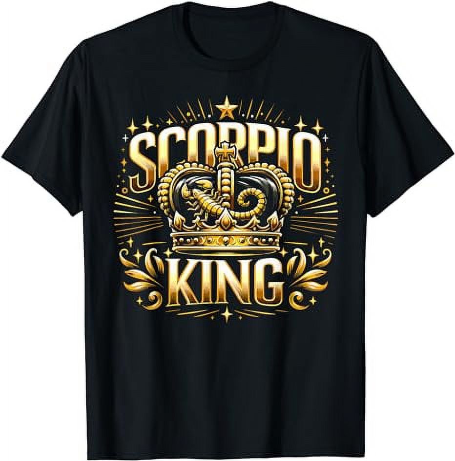 Scorpio King Men's Birthday Scorpion Sign November Born T-Shirt ...