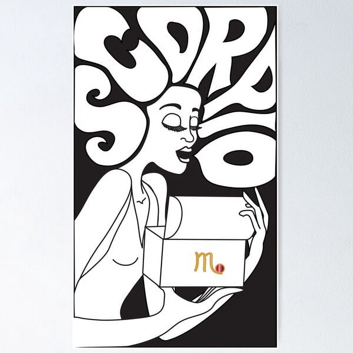 Scorpio Poster Wall Art, Modern Wall Decor For Living Room Bedroom ...