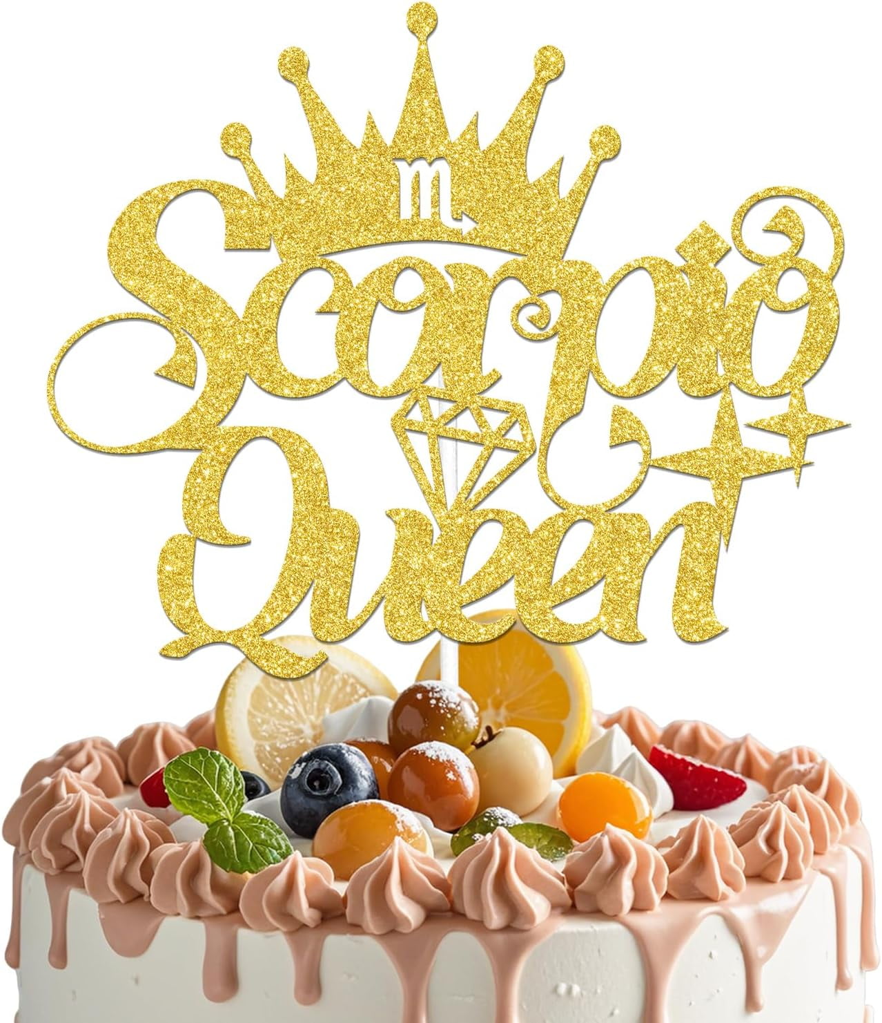 Scorpio Queen Cake Topper Big Scorpio Energy Birthday Party Decor Sign ...