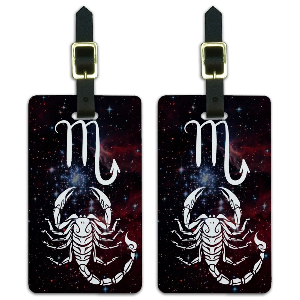 Scorpio Scorpion Zodiac Sign Horoscope in Space Luggage ID Tags ...