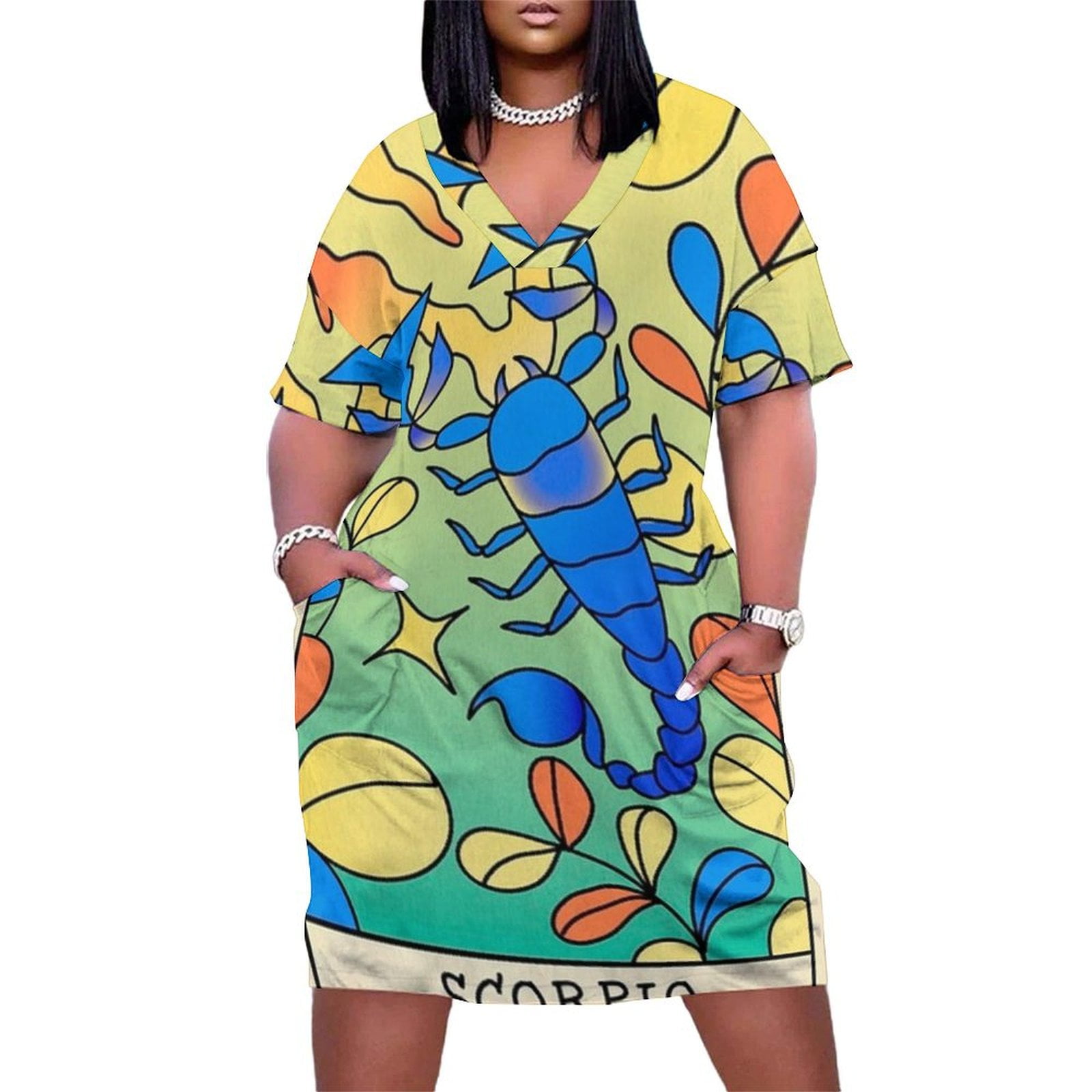 Scorpio Star Sign Loose Pocket Dress party dresses women long dress ...