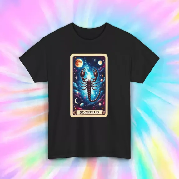 Scorpio Tarot Card Tee Zodiac Astrological Graphic Horoscope Shirt ...