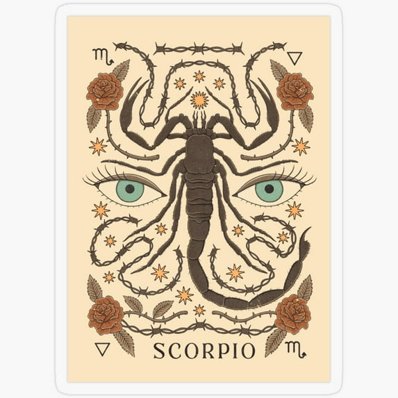Scorpio Transparent Sticker Phone Decal Water Bottle Stickers Car ...