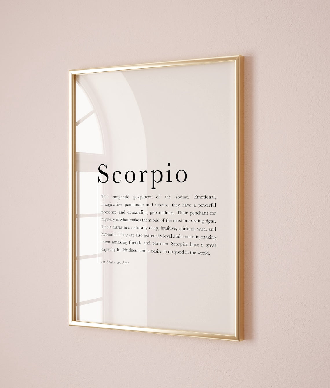 Scorpio Zodiac Art Poster Definition Wall Astrology Poster, Unframed ...