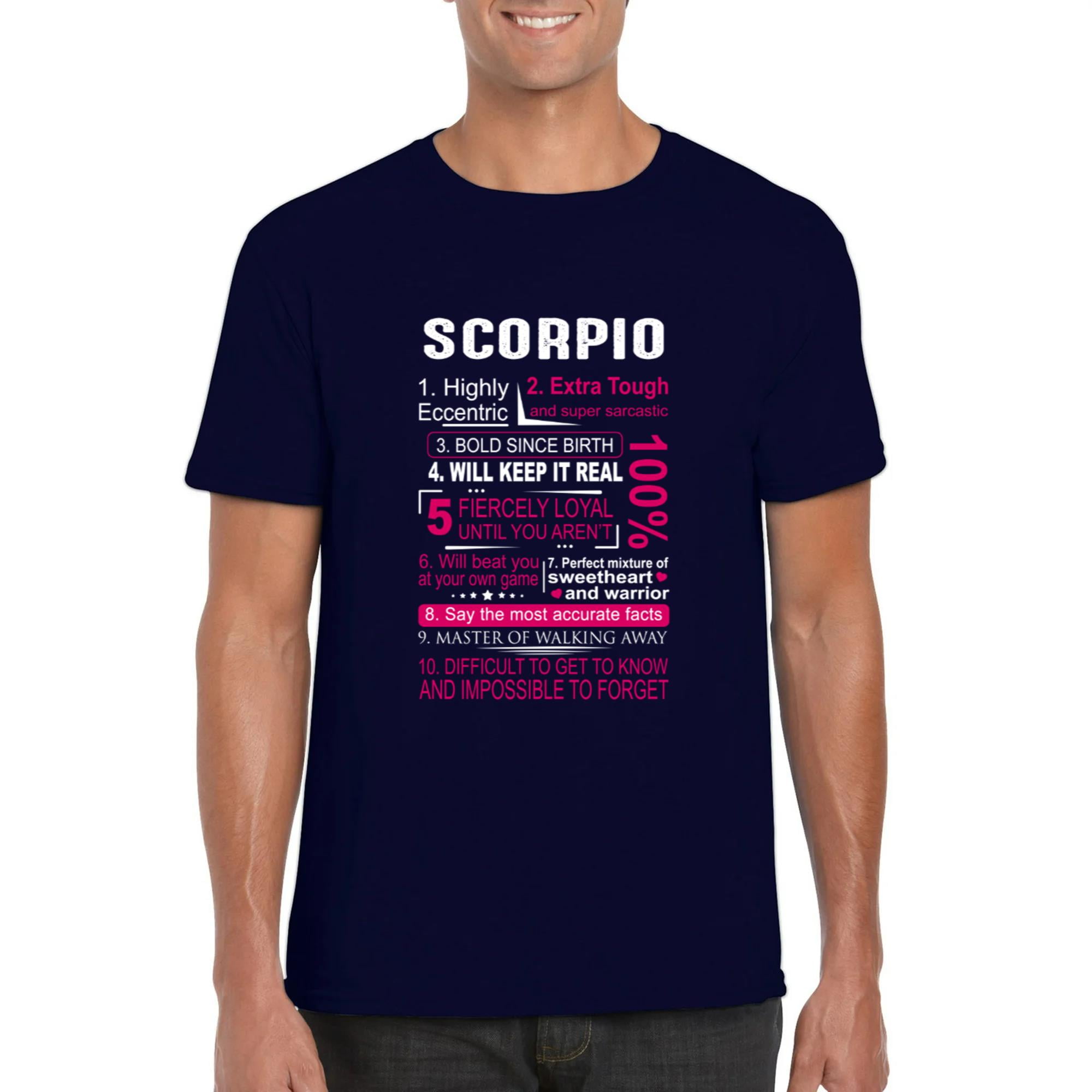 Scorpio Zodiac Birthday Astrology Star Sign Scorpion T-Shirt, for men ...