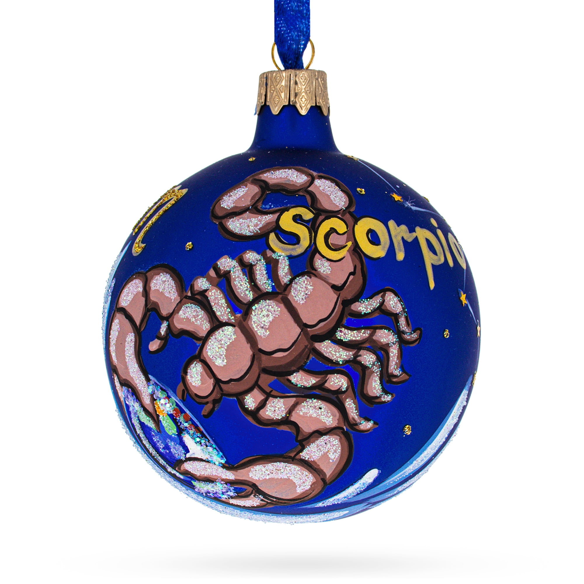 Scorpio Zodiac Horoscope Sign Glass Ball Christmas Ornament 3.25 Inches ...