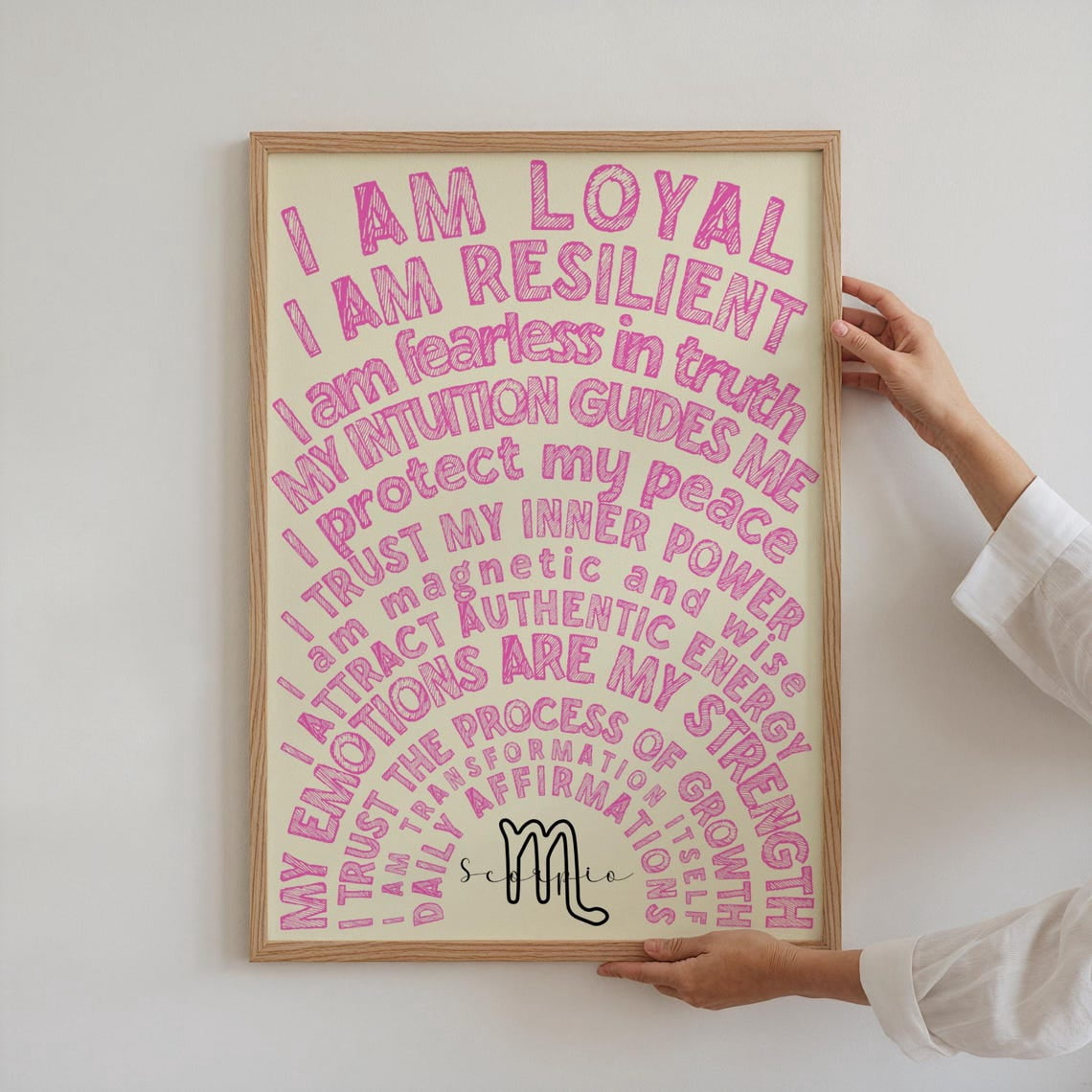 Scorpio Zodiac Sign Daily Affirmations Wall Art Horoscope Motivational ...