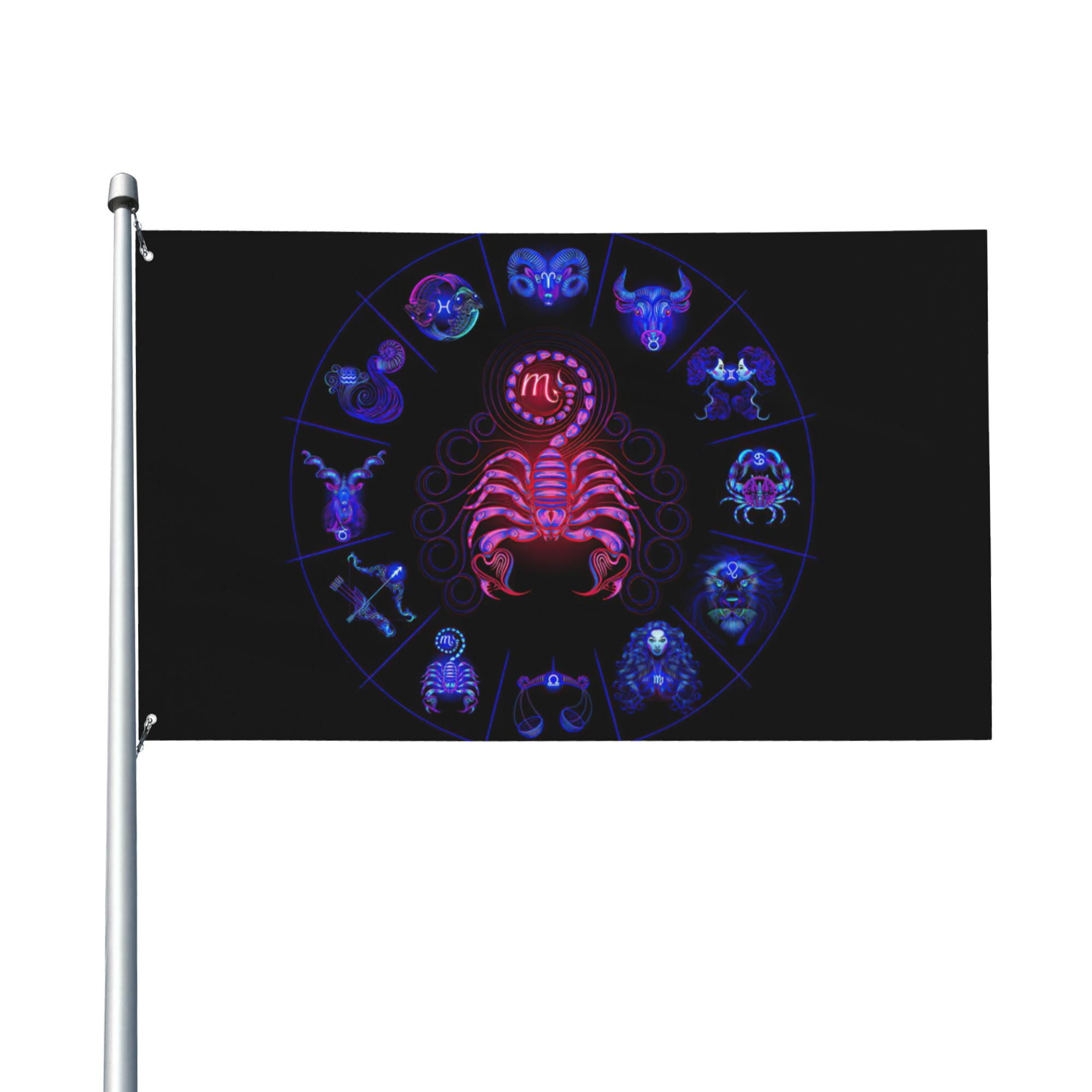 Scorpio Zodiac Sign Flags Garden Home Flag House Flags For Outdoor ...