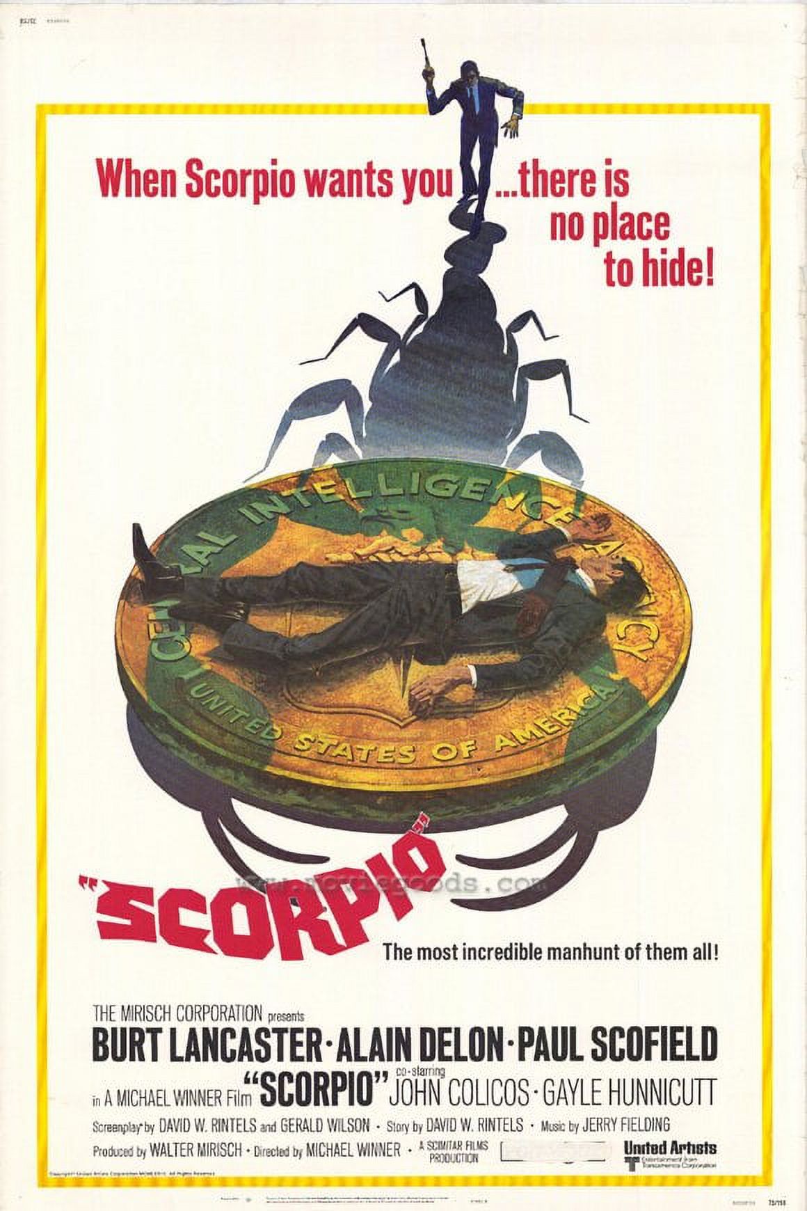 Scorpio - movie POSTER (Style B) (27" x 40") (1973) - Walmart.com