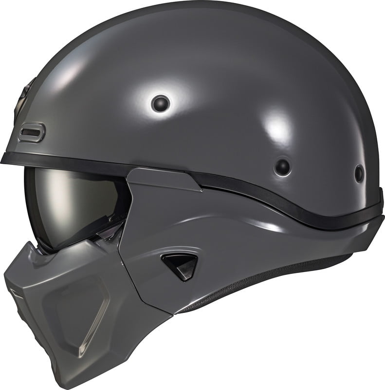 ScorpionEXO Open Face Motorcycle Half Helmet Convert X, XL, Cement Gray ...