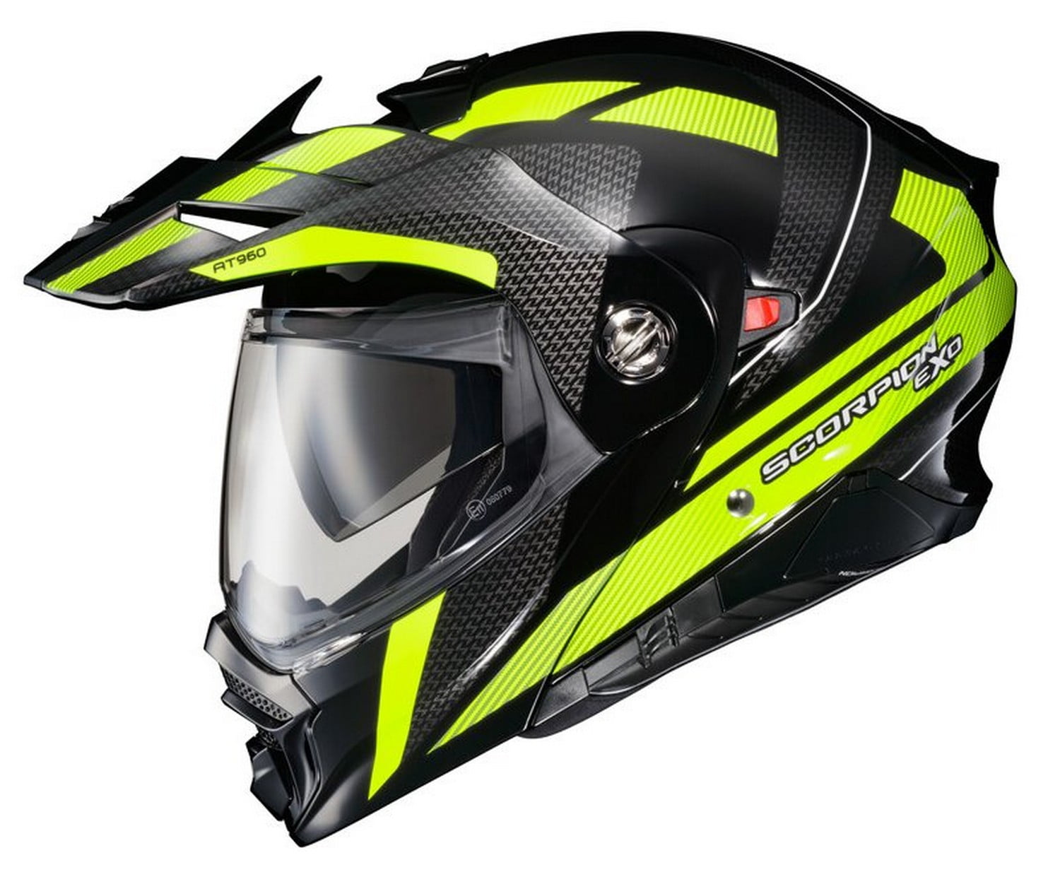 Scorpion EXO-AT960 Hicks Modular DS Motorcycle Helmet Black/Hi-Vis XL ...