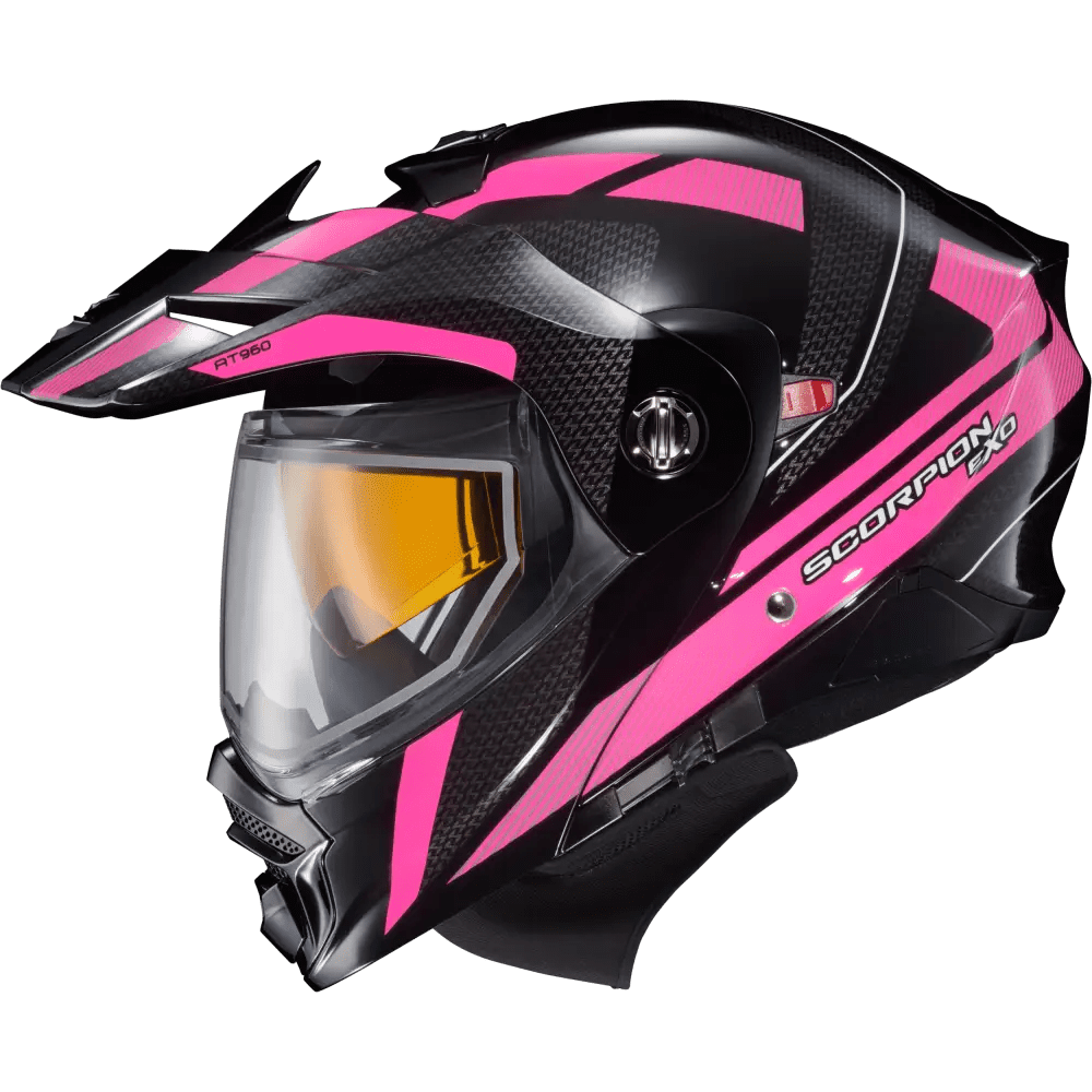 Scorpion EXO-AT960 Hicks Modular Snow Helmet w/Dual Pane Shield Pink XL ...