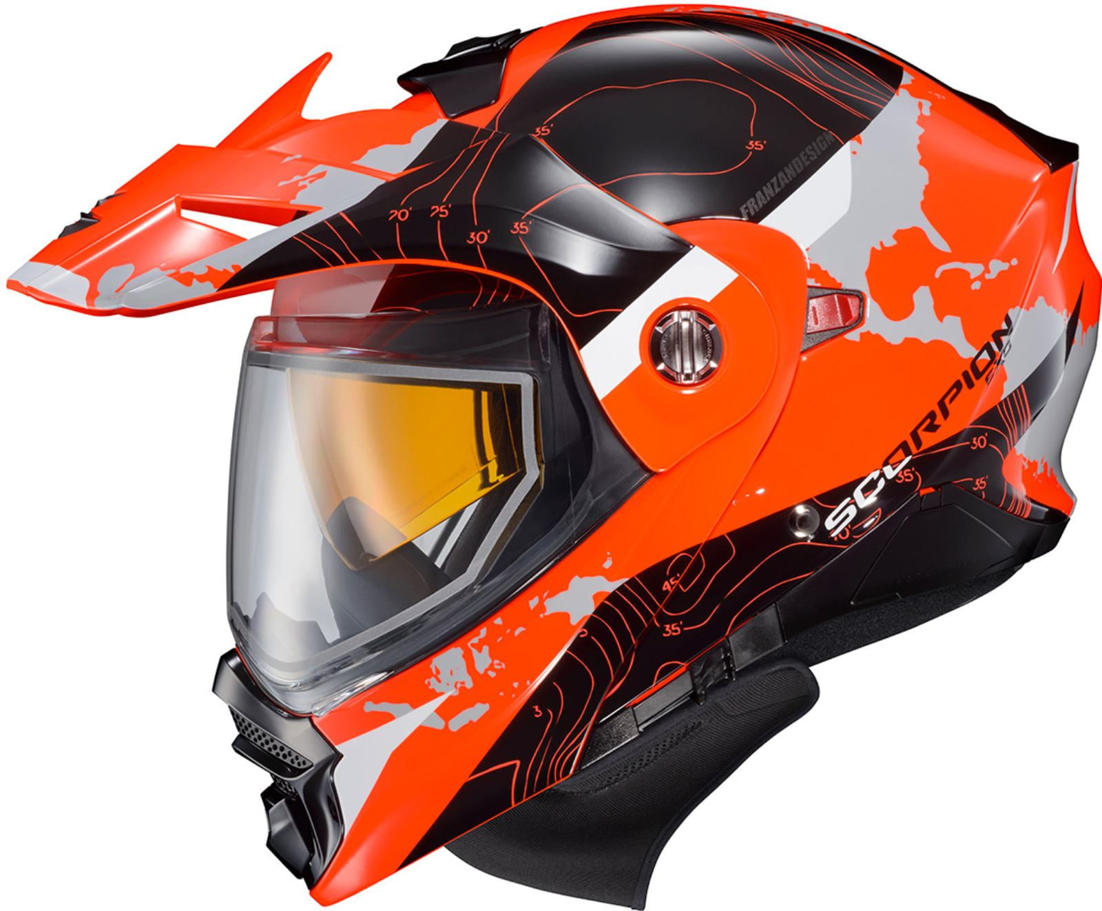 Scorpion EXO-AT960 Topography Modular Snow Helmet w/Dual Pane Shield ...