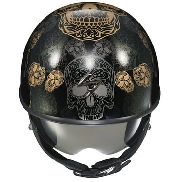 Wow! Motorcycle Full Face Helmet Adult Chief Indian Black - Walmart.com