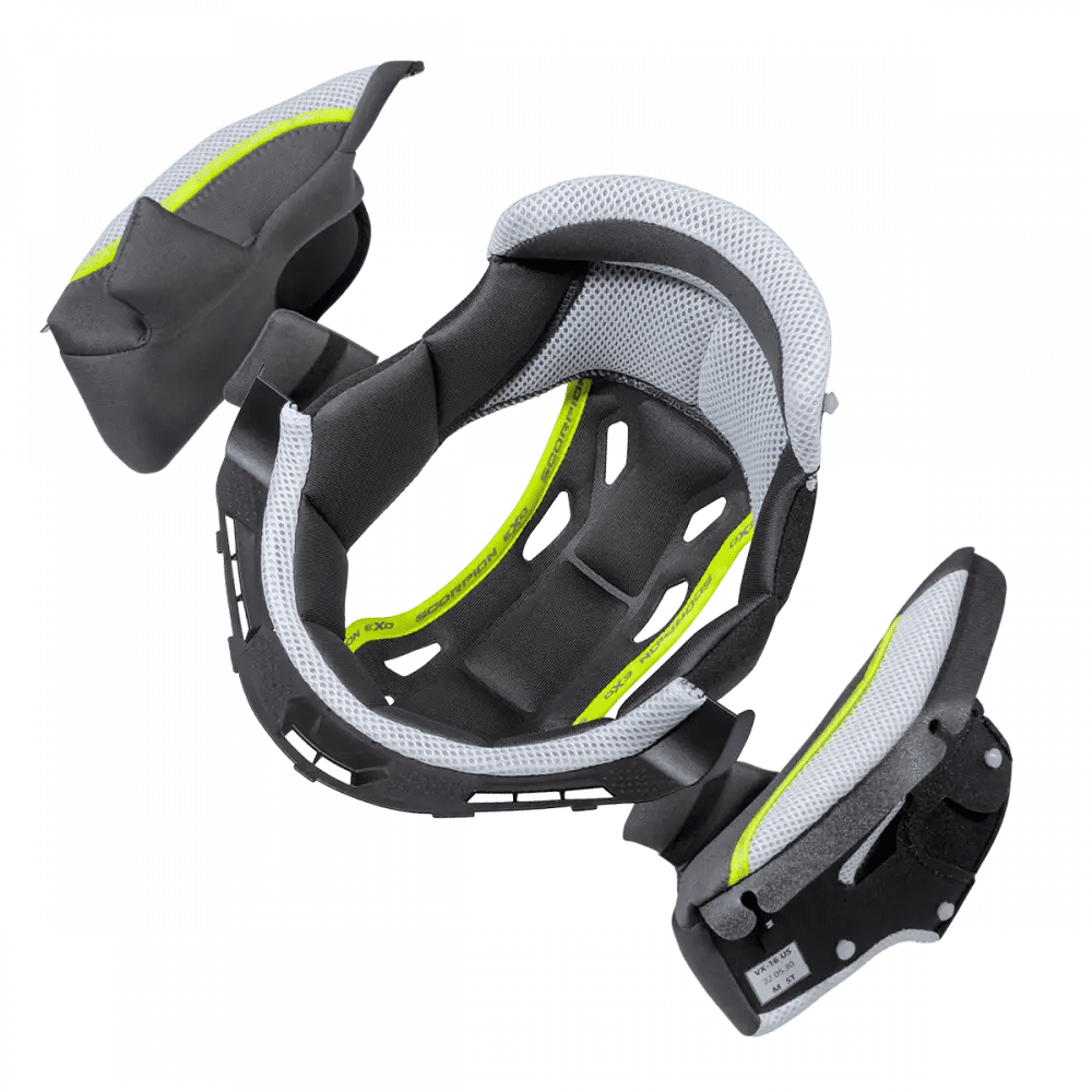 Scorpion EXO VX-16 Helmet Kwikwick Inner Top Liner & Cheek Pads Set ...