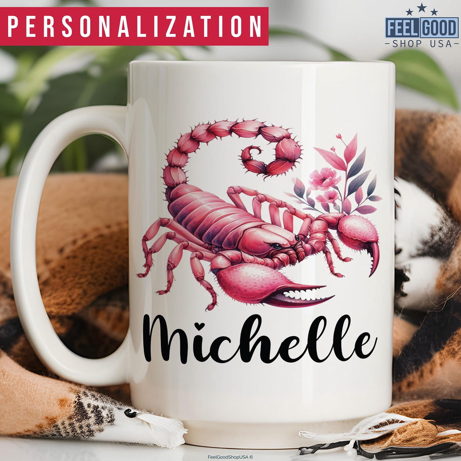 Scorpion Mug Personalized Scorpion Gift, Custom Scorpion Cup With Name ...