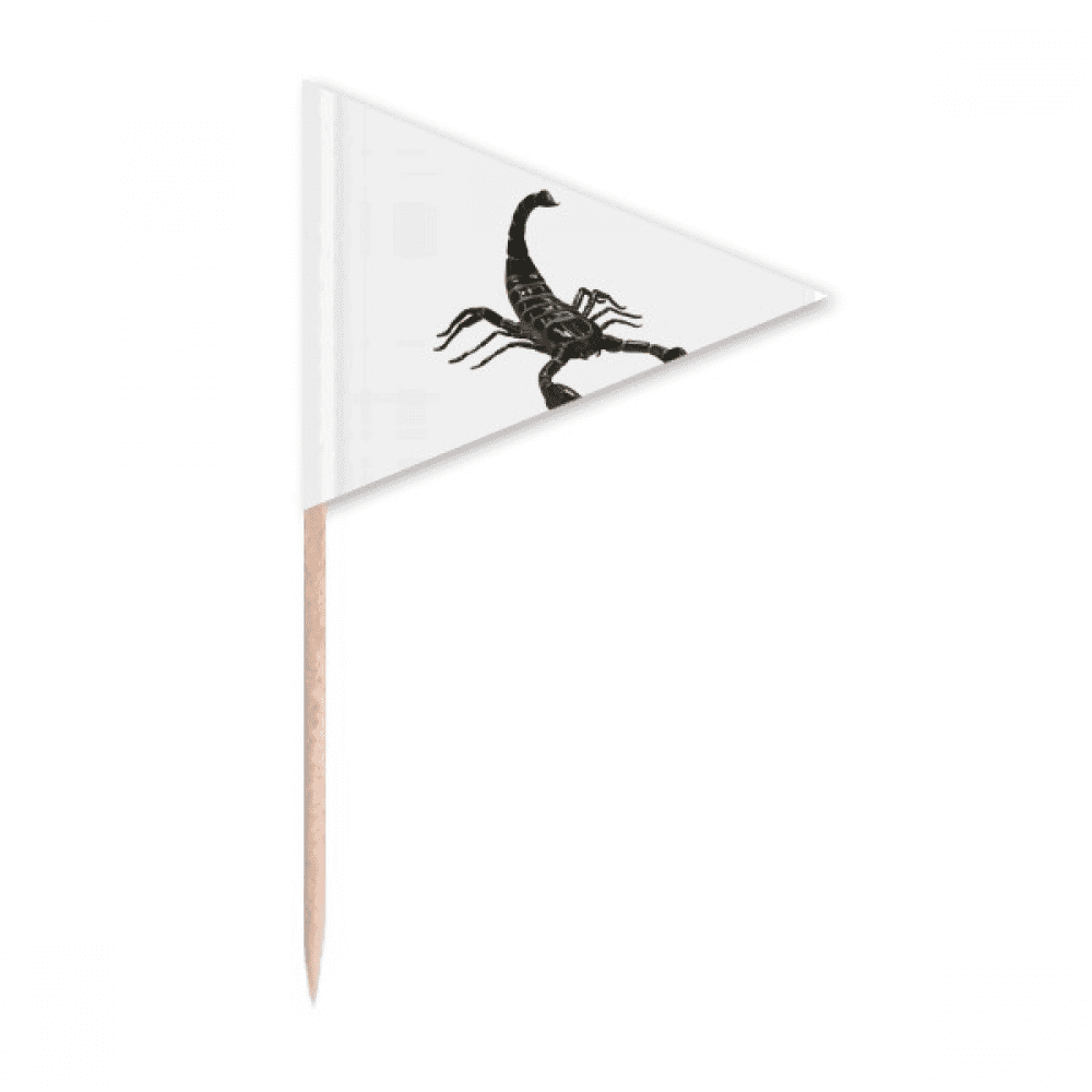 Scorpion Natural Insect Breakthrough Toothpick Triangle Cupcake Toppers ...