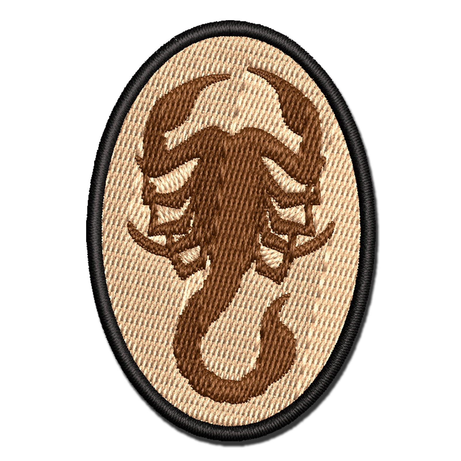 Scorpion Silhouette Applique Multi-Color Embroidered Hook & Loop Patch ...