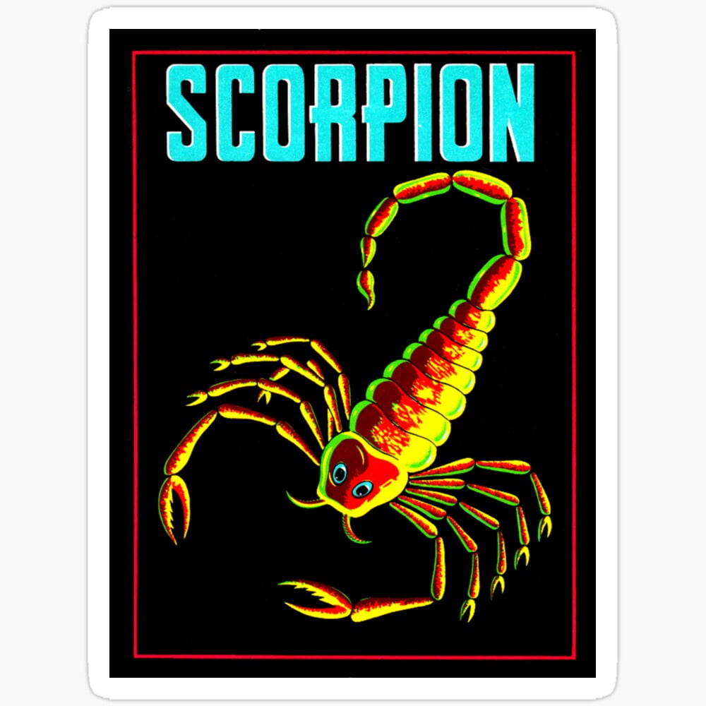 Scorpion Sticker Phone Decal Water Bottle Stickers Car Decals, Laptop ...