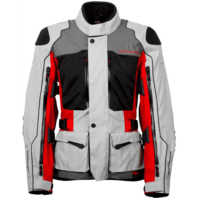 Scorpion Yosemite Mens Textile Motorcycle Jacket Red/Black/Cream SM ...