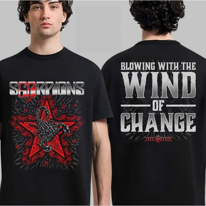 Scorpionnnns 60 Years Of Scorpionns European Tour 2025 Blowing With The Wind Of Change T-shirt ...