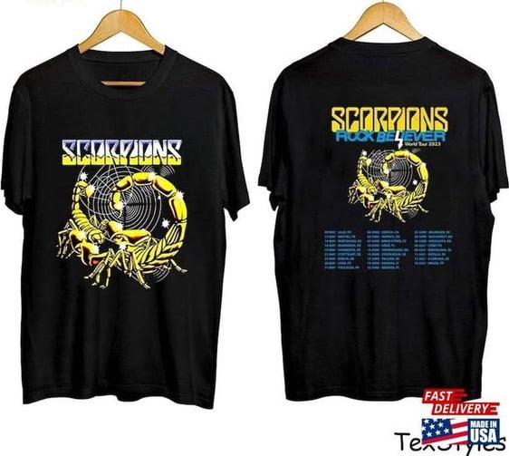 Scorpions The Europe Leg Of 2023 Rock Believer World Tour T-Shirt ...