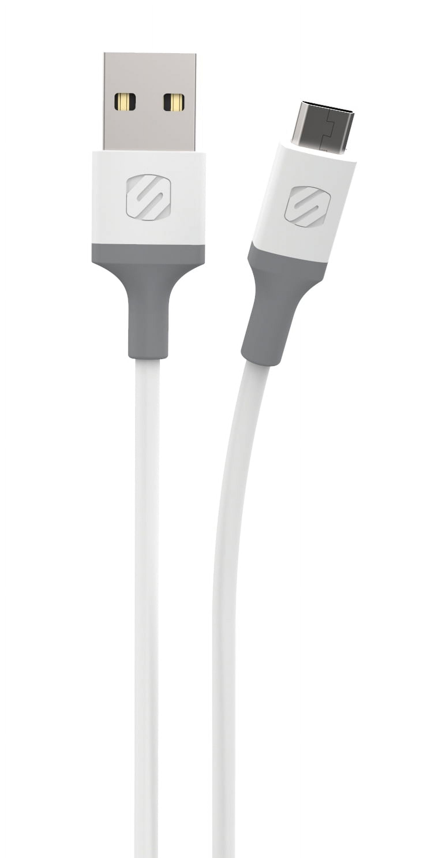 Scosche 4ft White HD Micro Charge Cable MA10WGSP - Walmart.com