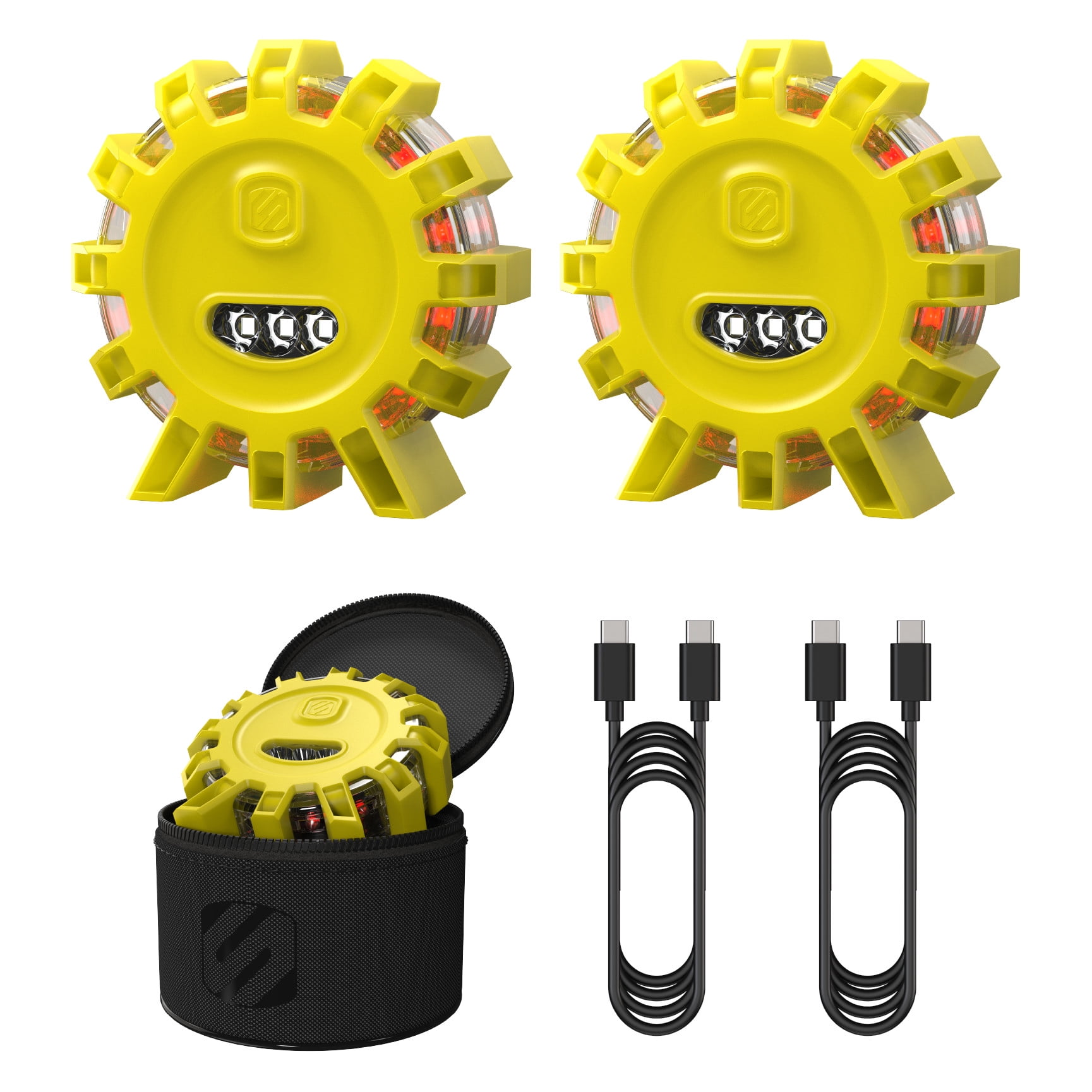 Scosche EBL-2PKVA Rechargeable LED Road Safety Flares - Waterproof ...