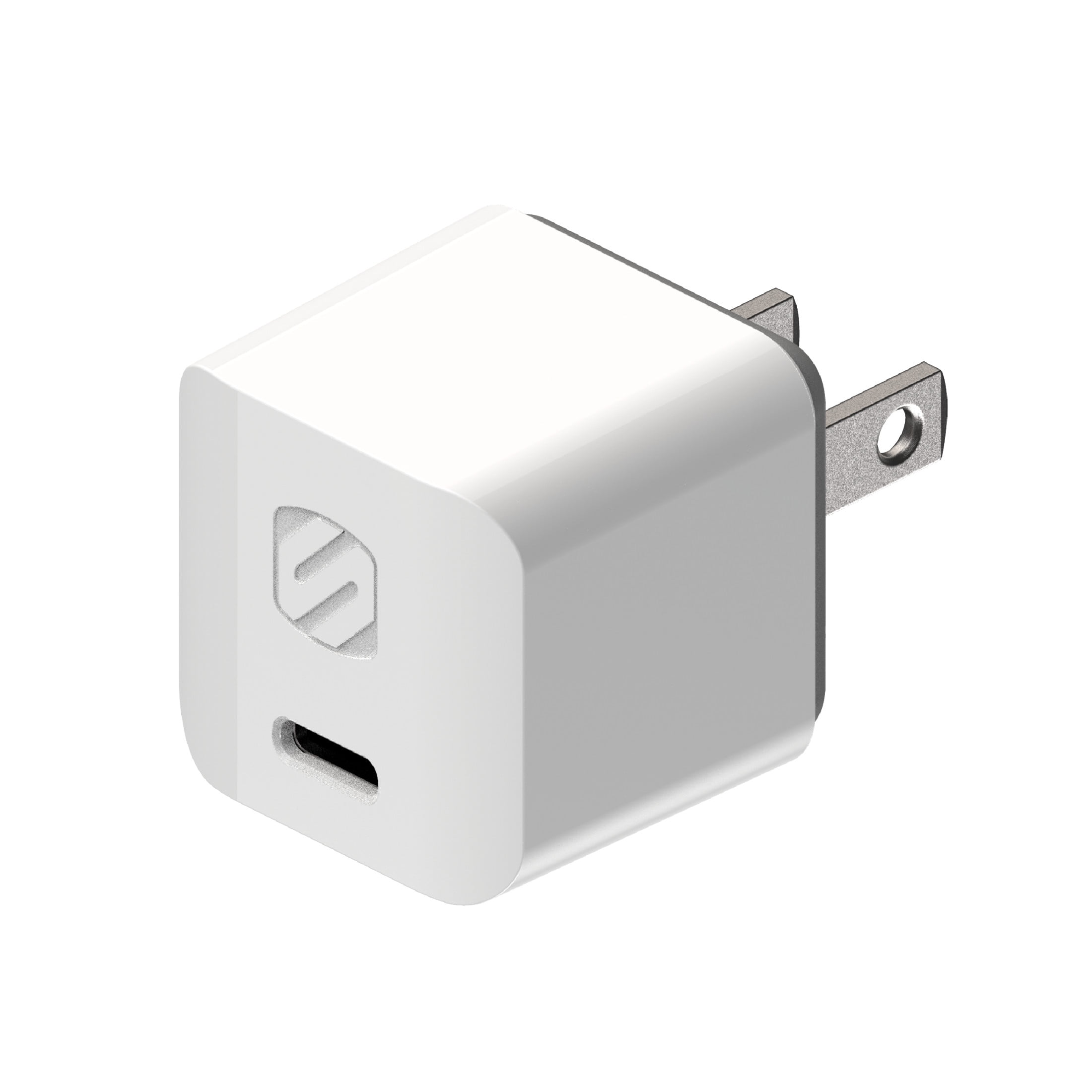 Scosche HPDC20WT-SP PowerVolt 20W Mini Cube USB-C Fast Charger, Wall ...