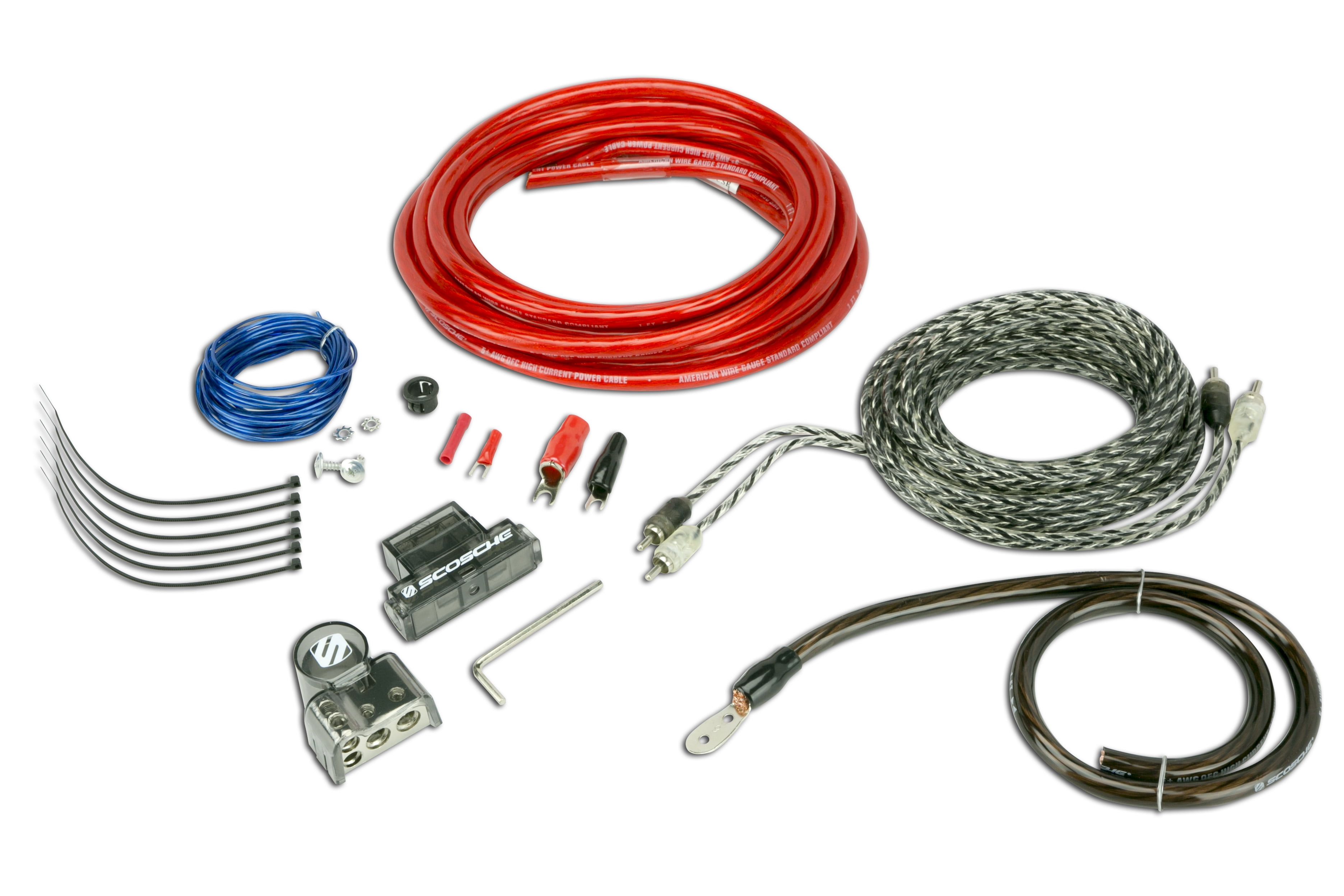 Scosche KPA5CC-WM1SD 2 Channel Car Stereo Amplifier Wiring Install Kit ...