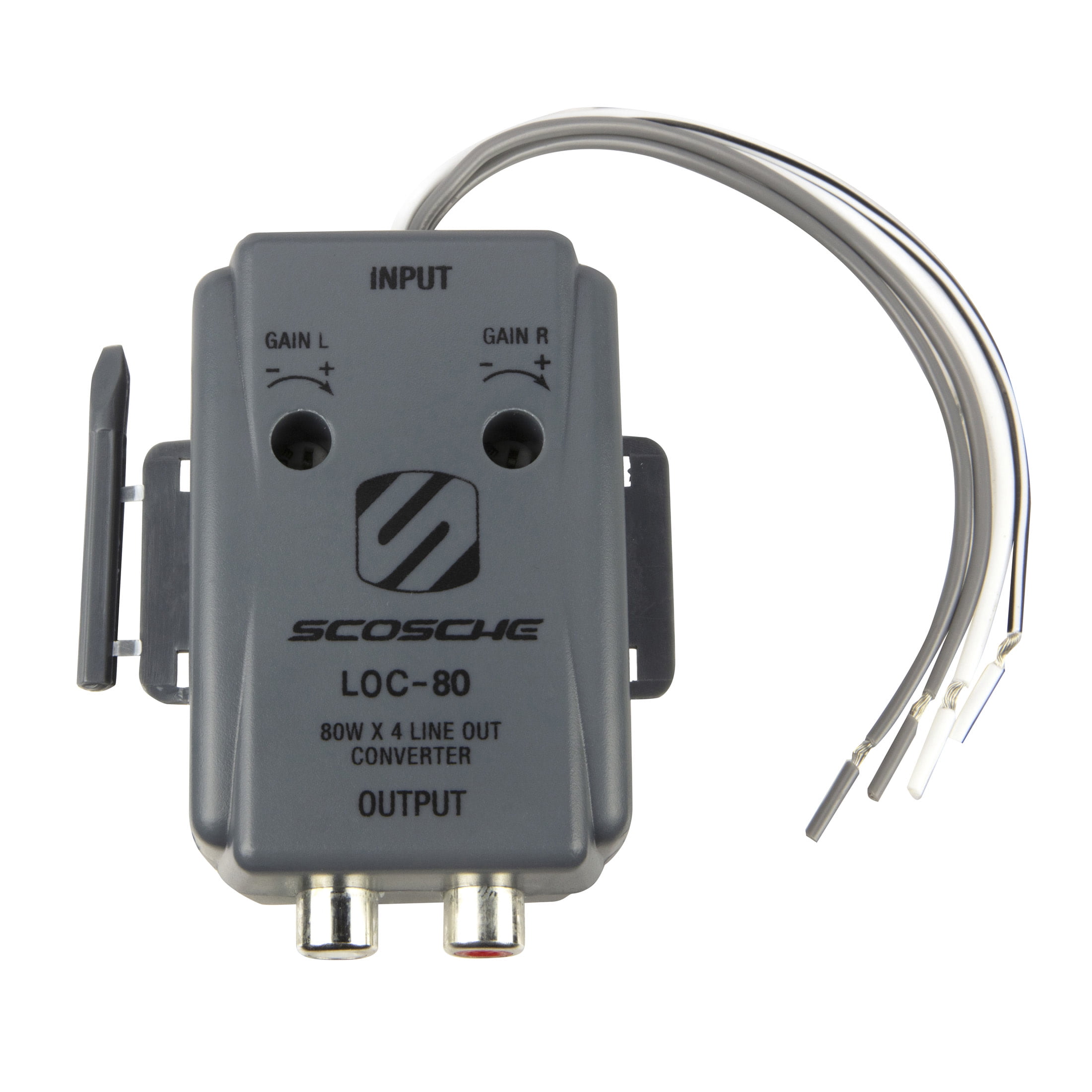 Scosche LOC80 Line Output Converter 2 Channel High/Low RCA Converter ...